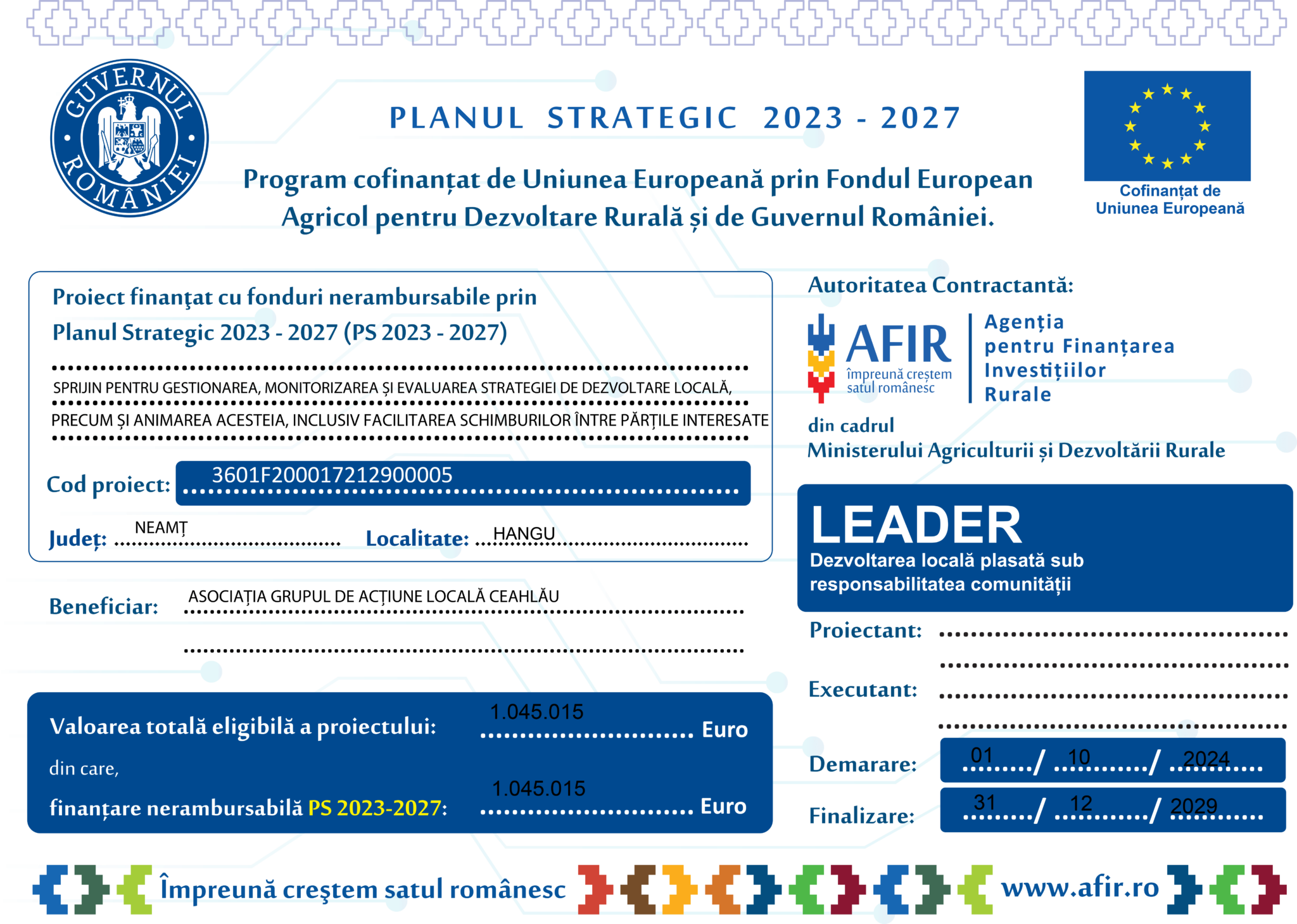 Procedura de lucru GAL – gal-ceahlau